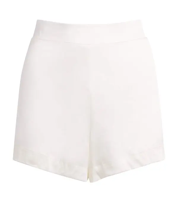 AUBADE Silk-blend Lace Inset Shorts - White