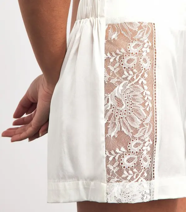 AUBADE Silk-blend Lace Inset Shorts