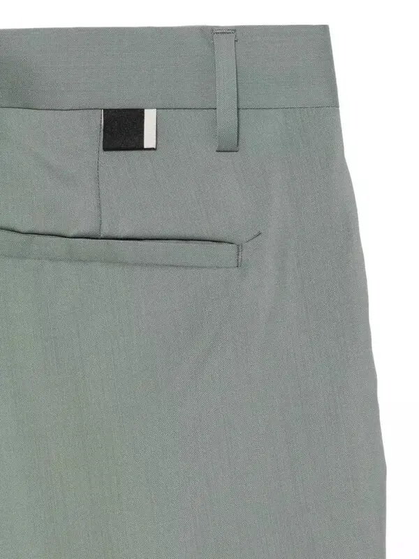 LOW BRAND Pleated Pressed-crease Trousers