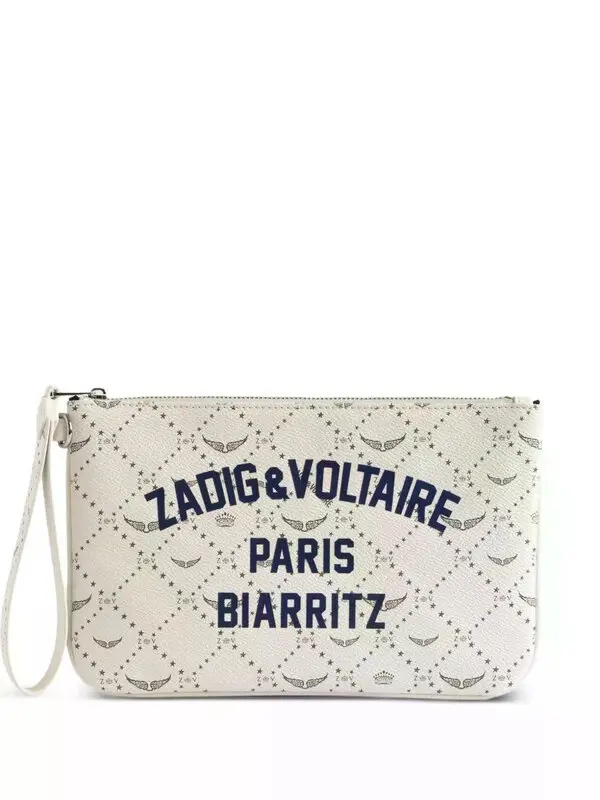 Zadig&Voltaire Logo Clutch - Neutrals