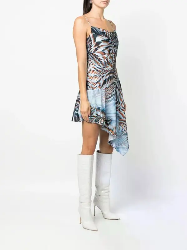 DIESEL® All-over Graphic Print Cami Dress - Blue