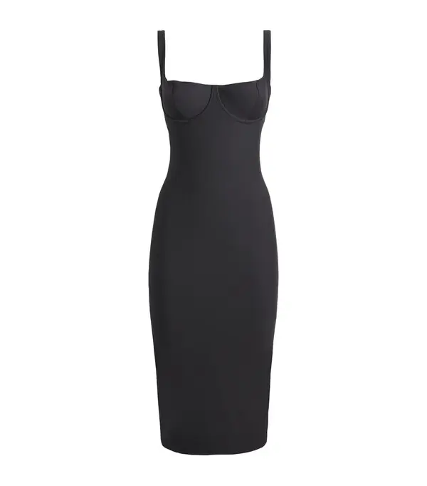 SKIMS Body Midi Dress With Underwire - Black