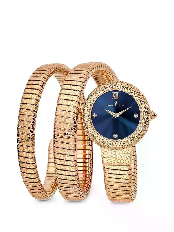CHRISTIAN VAN SANT Naga 28mm Watch With Crystal-encrusted Dial - Blue