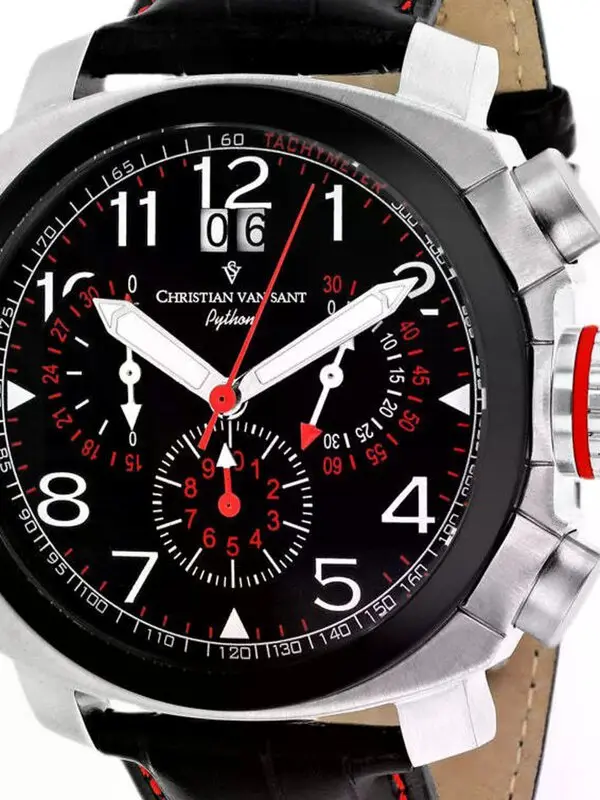 CHRISTIAN VAN SANT Grand Python Chronograph Watch - Black