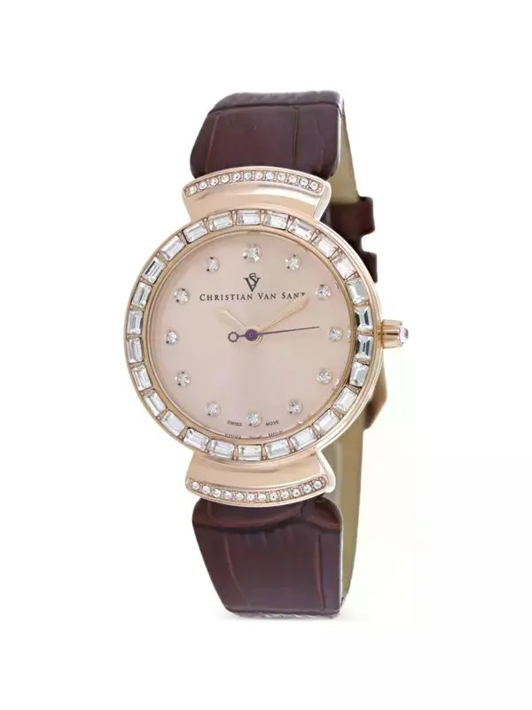 CHRISTIAN VAN SANT Nova 34mm Crystal Embellished Watch - Neutrals