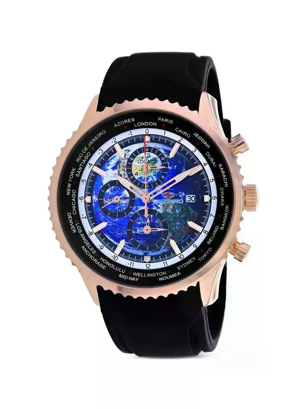 SEAPRO Meridian World Timer Chronograph Watch - Blue