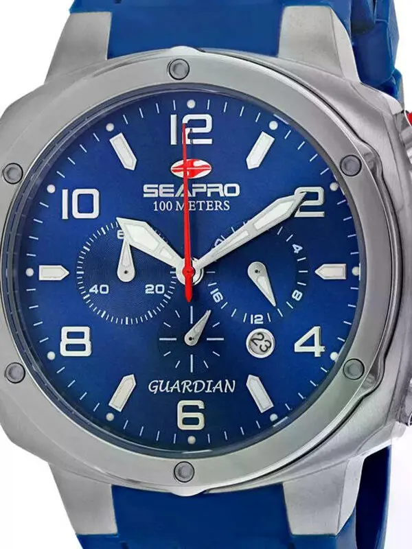 SEAPRO 44mm Guardian Chronograph Watch - Blue