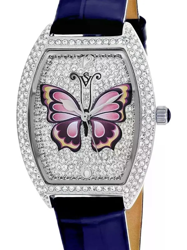 CHRISTIAN VAN SANT Papillon Crystal-embellished 36mm Watch - Silver