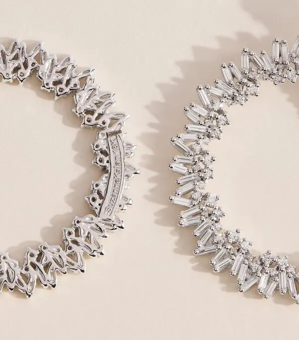 SUZANNE KALAN 18k Gold Diamond Drop Earrings