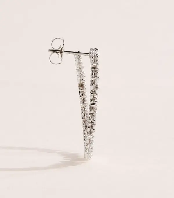 SUZANNE KALAN 18k Gold Diamond Hoop Earrings