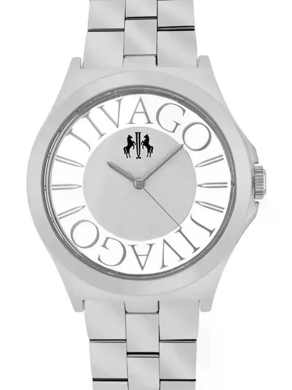 JIVAGO Silver Tone Link Bracelet Watch - White
