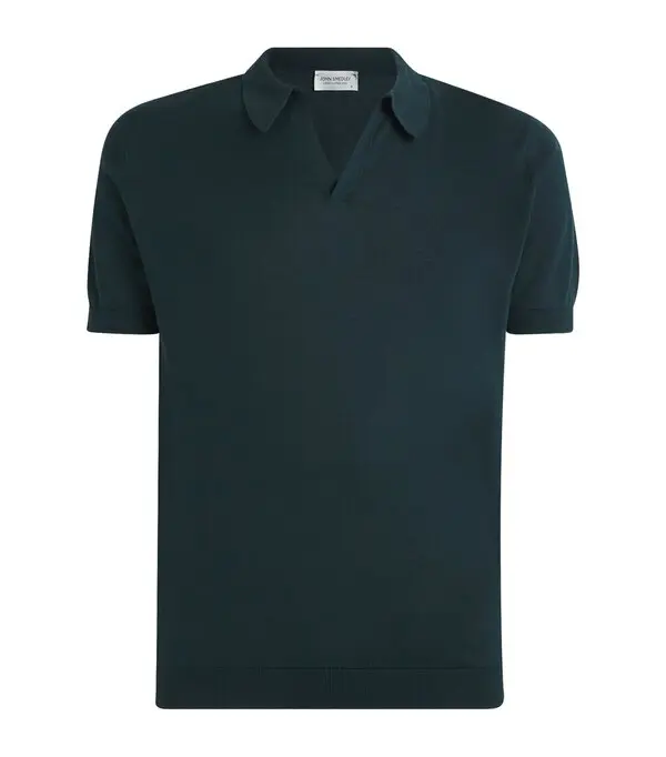 John Smedley Sea Island Cotton Noah Polo Shirt - Green