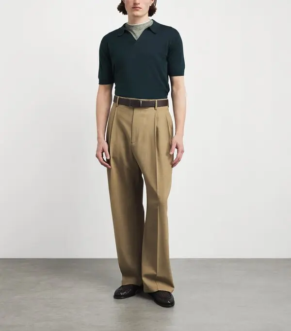John Smedley Sea Island Cotton Noah Polo Shirt - Green
