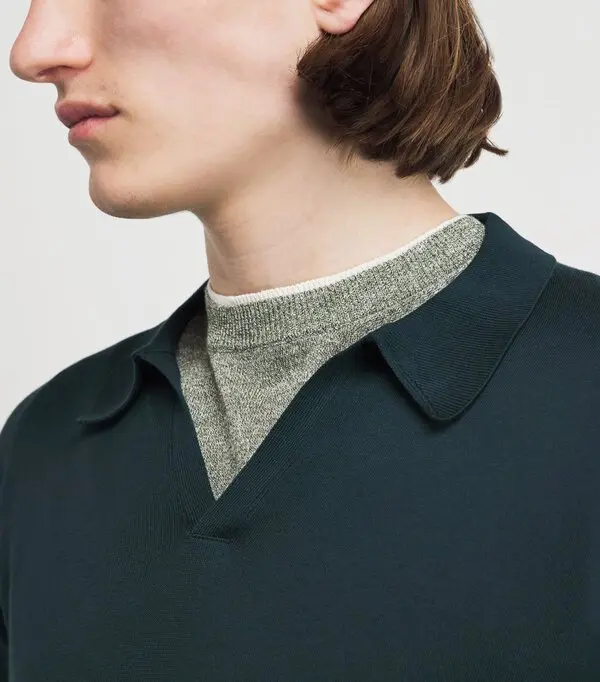 John Smedley Sea Island Cotton Noah Polo Shirt - Green