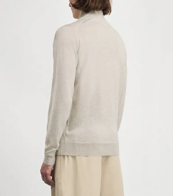 John Smedley Merino Wool Quarter-zip Sweater