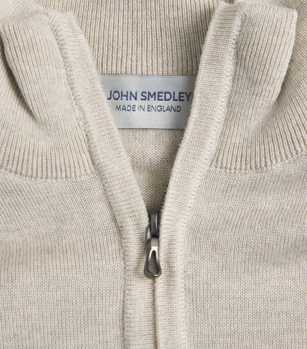 John Smedley Merino Wool Quarter-zip Sweater