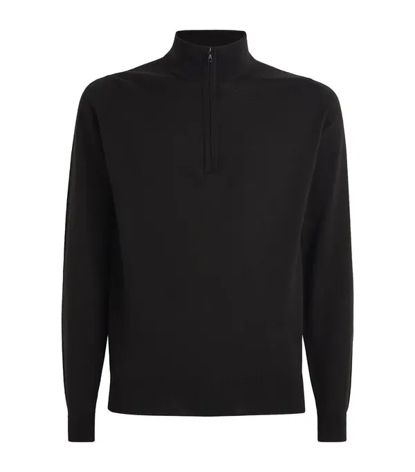 John Smedley Merino Wool Quarter-zip Sweater