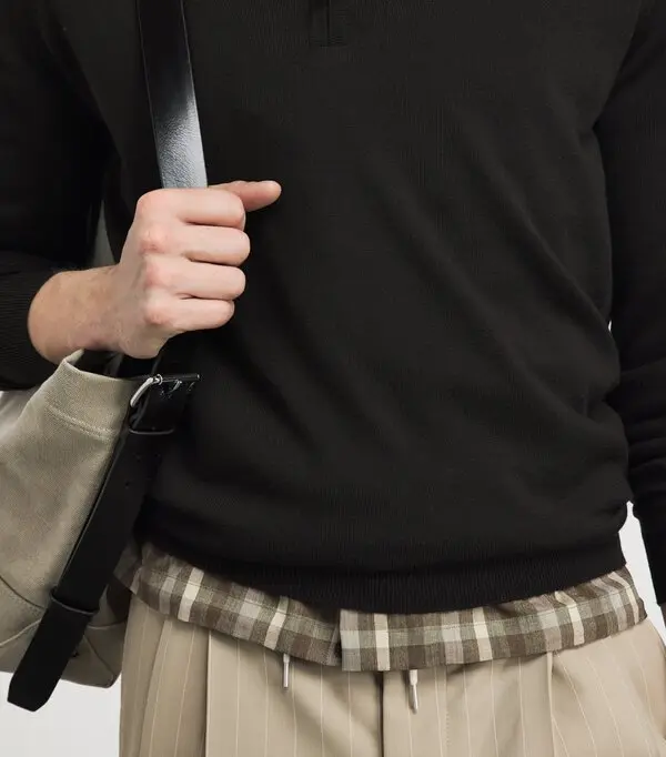 John Smedley Merino Wool Quarter-zip Sweater