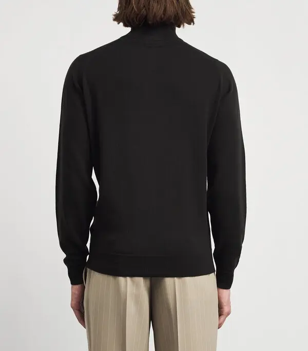 John Smedley Merino Wool Quarter-zip Sweater