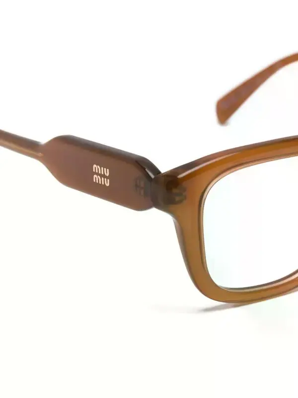 Miu Miu Square-frame Glasses - Brown