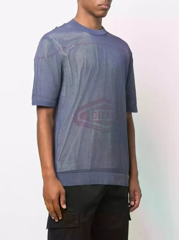 DIESEL® Logo-print Mesh T-shirt
