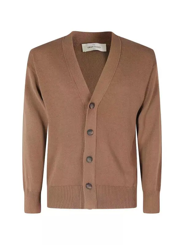GRAN SASSO Fine-knit Button-up Cardigan - Brown