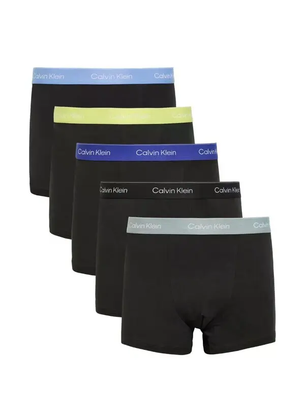 Calvin Klein Logo-waistband Trunks Set - Black