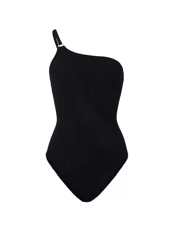 Hunza G Clara One-shoulder Swimsuit - Black