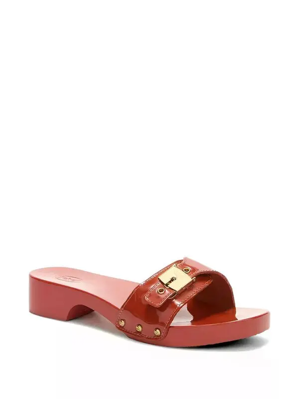 DR. SCHOLL'S SHOES Pescura Cameron Patent Leather Sandals - Red