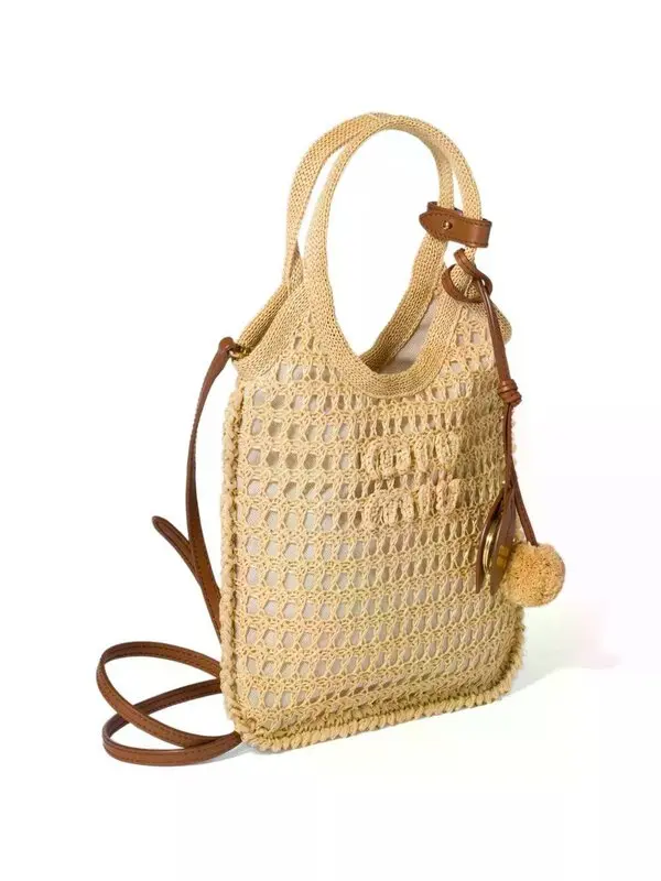 Miu Miu Ivy Raffia Crochet Handbag