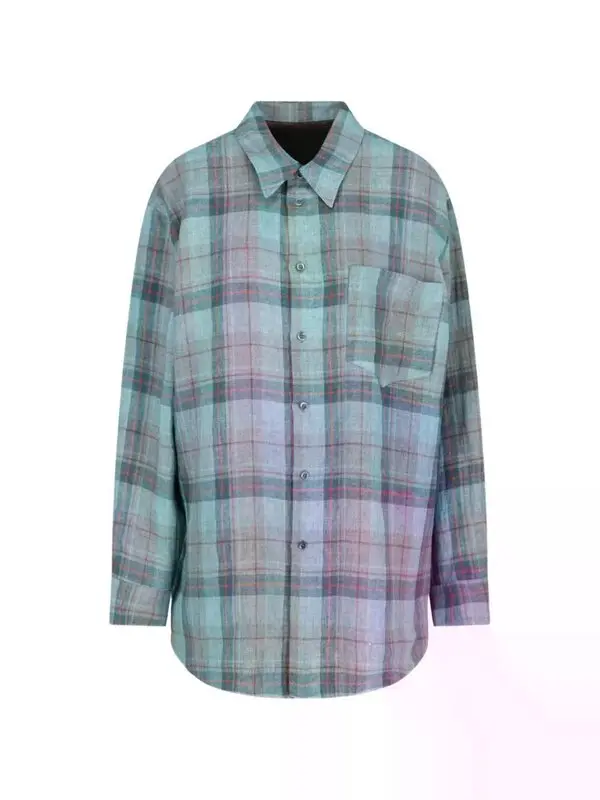 MAGLIANO Check Pattern Linen Shirt