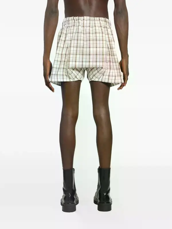 BRYAN JIMENEZ Checked Cotton Boxers