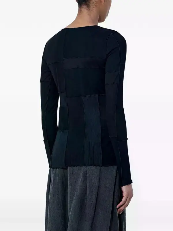 LIMI FEU Patchwork Long-sleeve T-shirt