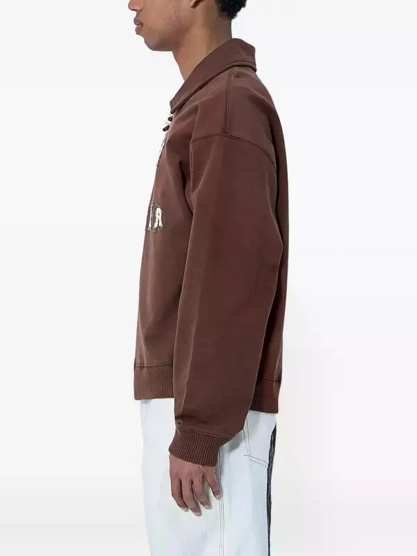 STORY MFG. Geo Embroidered Half-zip Sweatshirt