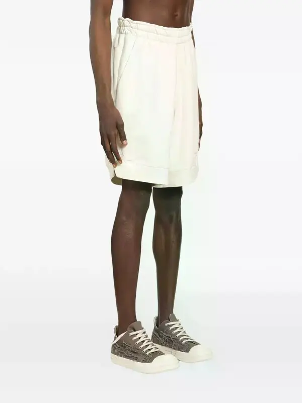 ROADLESS Cream Cotton Jersey Wide Leg Shorts