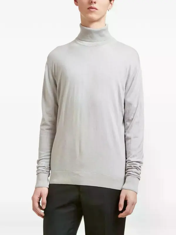 AIEZEN Roll Neck Sweater - Grey