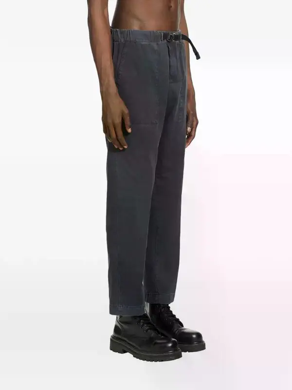 WHITE SAND Belted Cotton Trousers