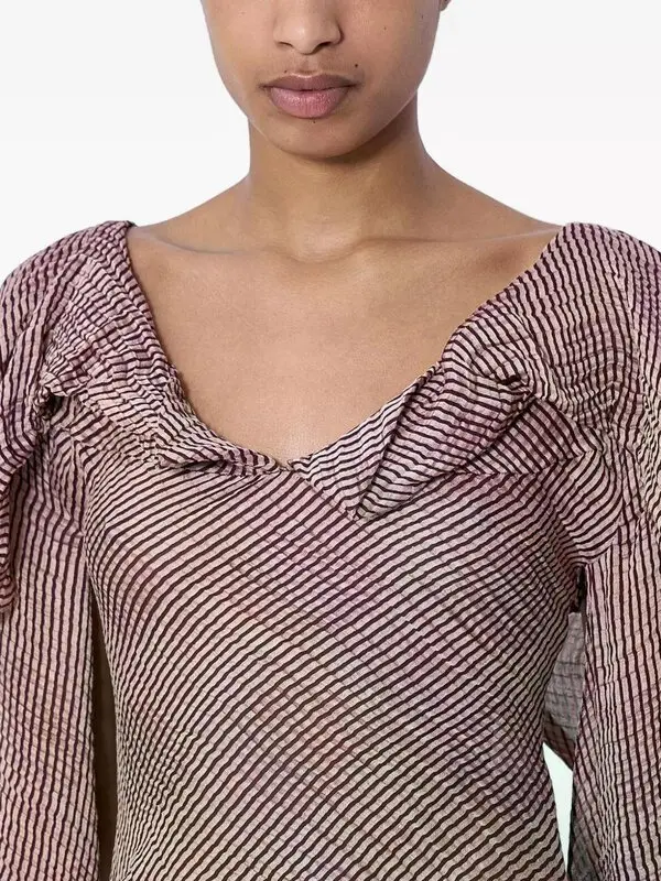 KIKO KOSTADINOV Plexus Ruffled-draped Blouse