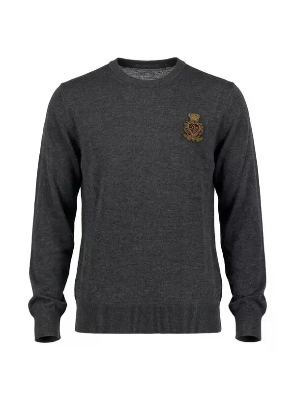 Dolce & Gabbana Embroidered Logo Wool Sweater