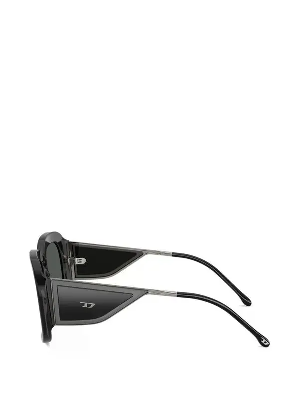 DIESEL® Oversized Square Frame Sunglasses - Black