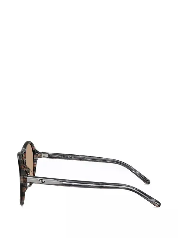 DIESEL® D-logo Pilot Sunglasses