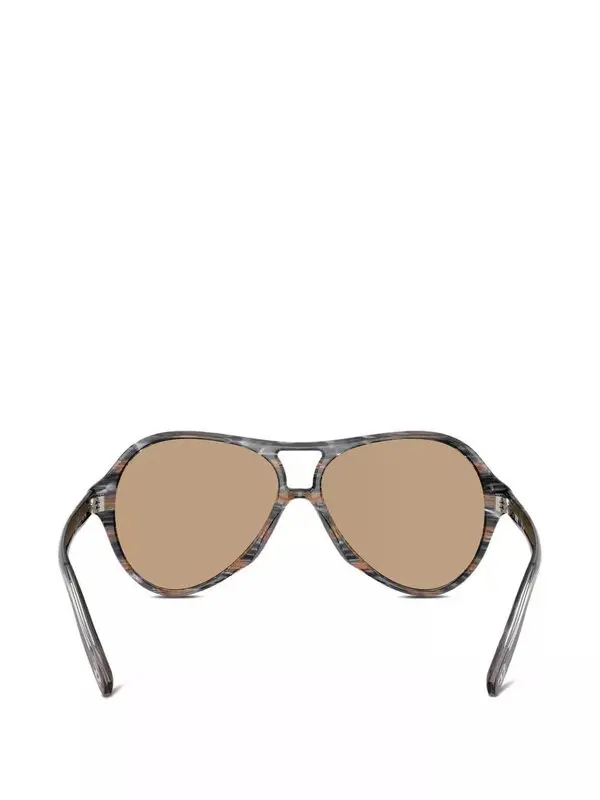 DIESEL® D-logo Pilot Sunglasses