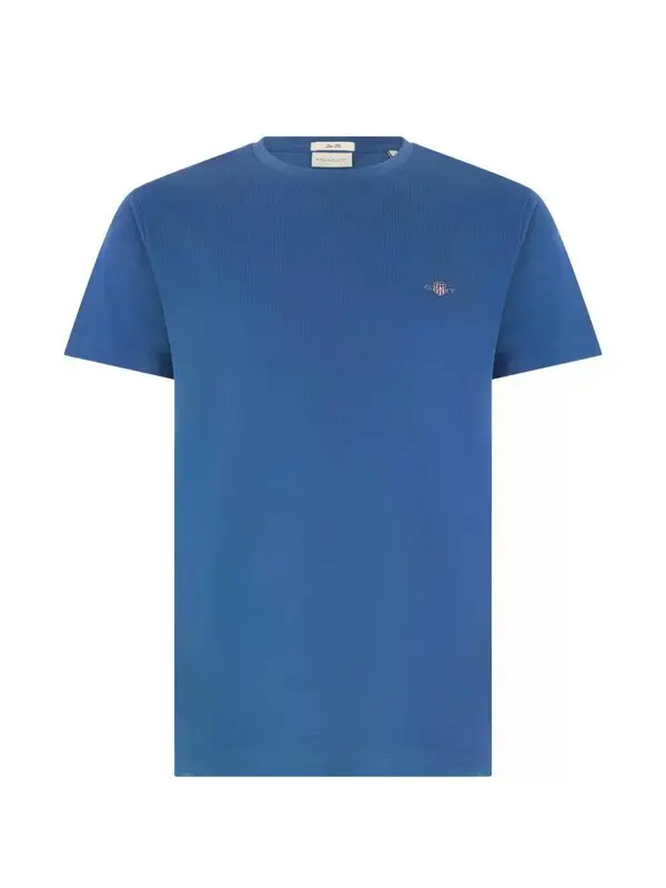 Gant Logo-embroidered T-shirt - Blue