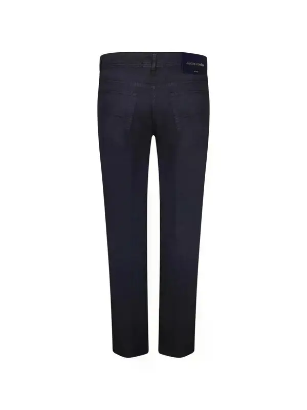 Jacob Cohen Logo-patch Cotton Trousers - Blue