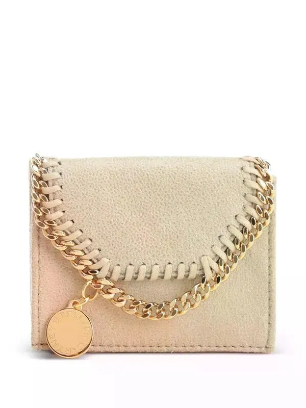 Stella McCartney Falabella Chain-trim Wallet - Neutrals