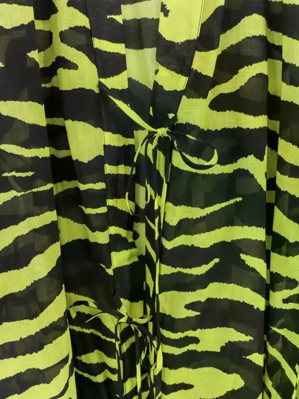 Attico Zebra-pattern Beach Cover-up - Yellow