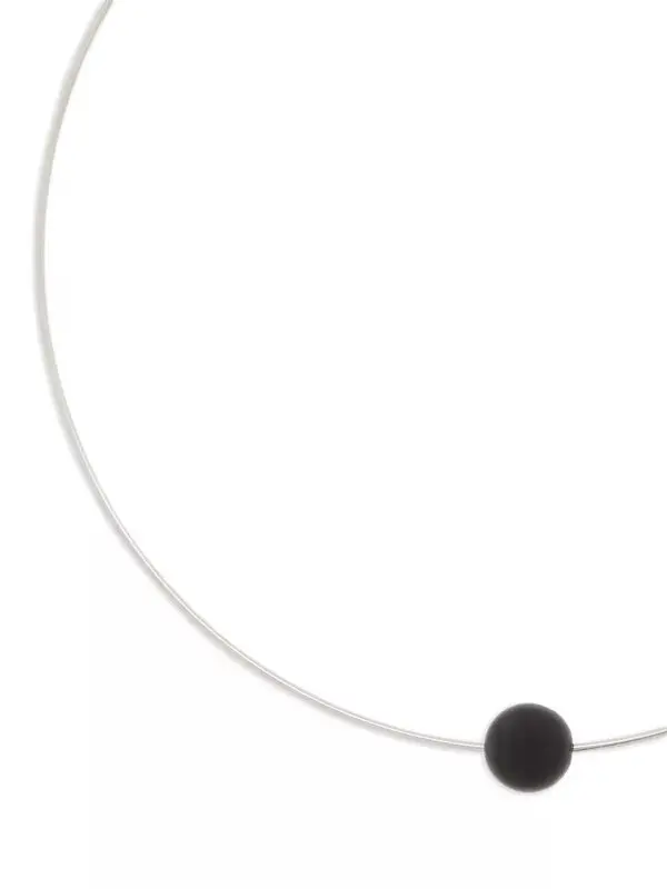 LEMAIRE Onyx Pendant Choker Necklace