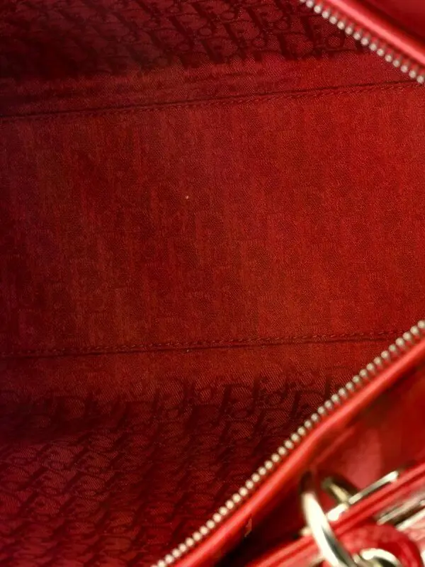 Dior Lady Large Tote Bag - Red