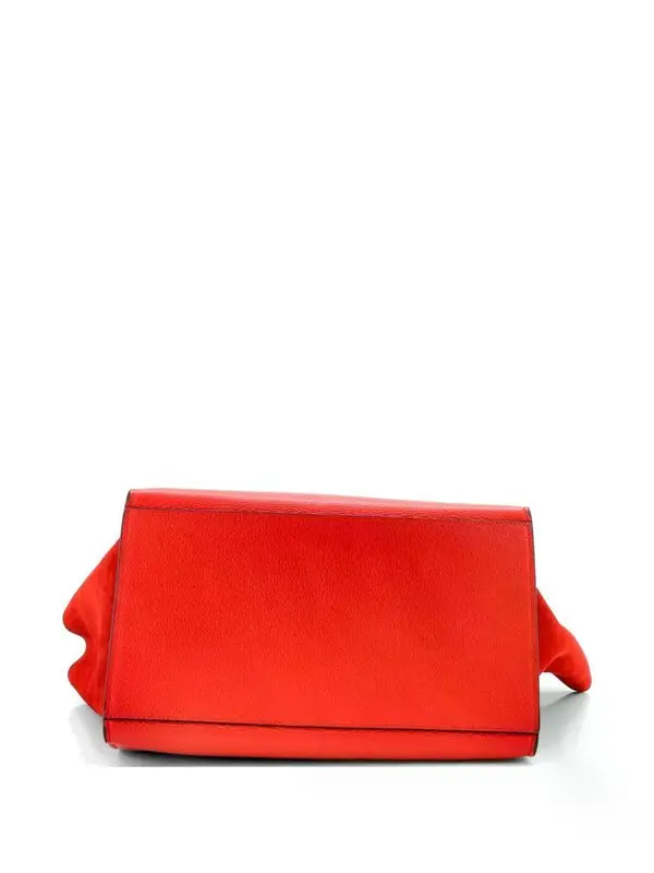 Celine Trapeze Bag Leather Medium Satchel - Orange