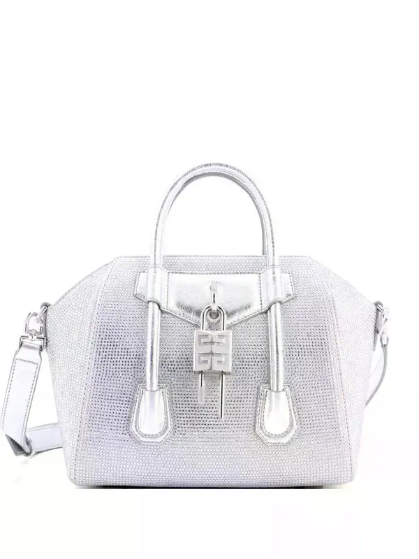 Givenchy Antigona Lock Mini Satchel Crystal Embellished Satin
